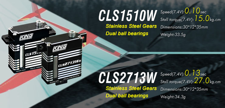 CLS2713WH 34.3g 27kg.cm torque digital wing servo - KINGMAXHOBBY
